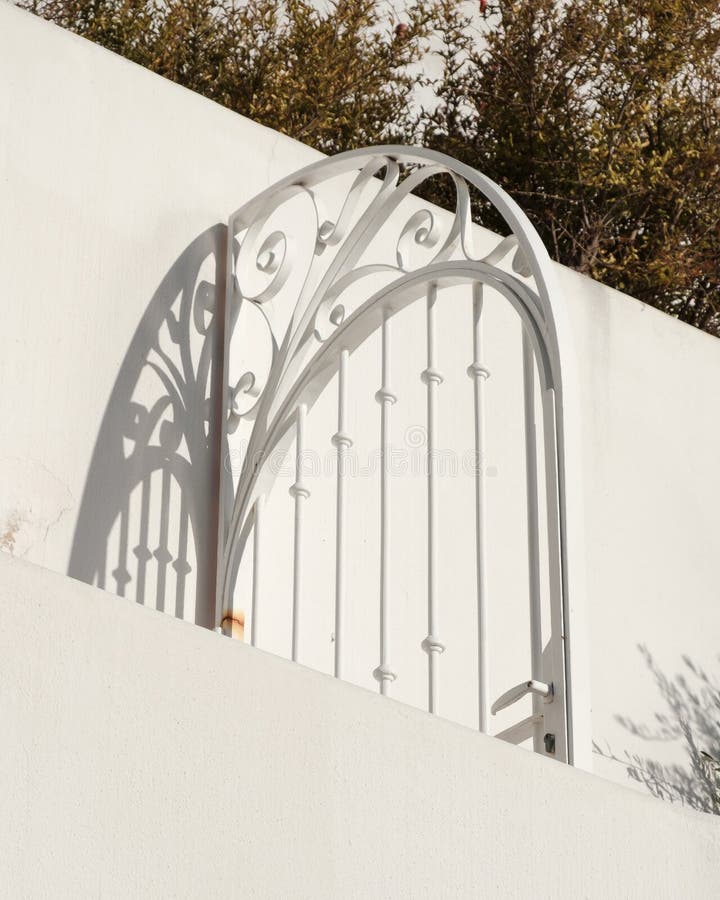 Summer Gate Shadows on the Wall. Creative, Minimal, Styled Concept for ...
