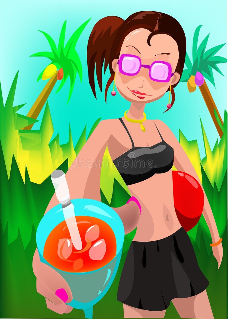 Coconut Bikini Girl Stock Illustrations – 605 Coconut Bikini Girl Stock Illustrations, Vectors ...