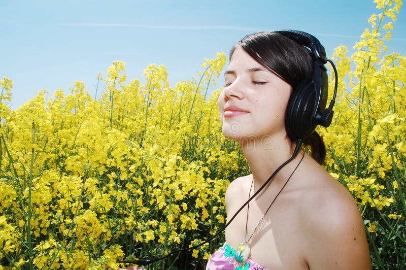 Summer girl stock image. Image of girl, blossoming, freshness - 14122569