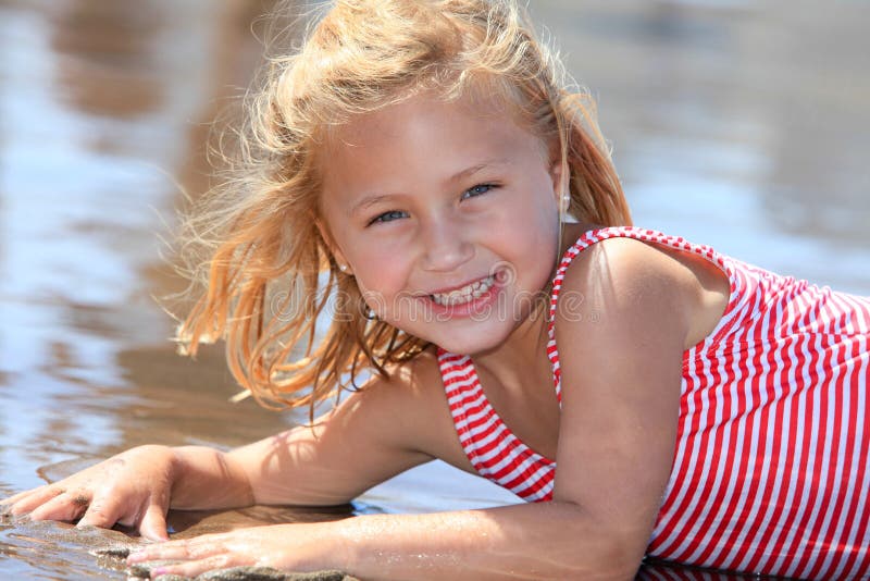 Summer girl stock image. Image of children, kids, beach - 24263937