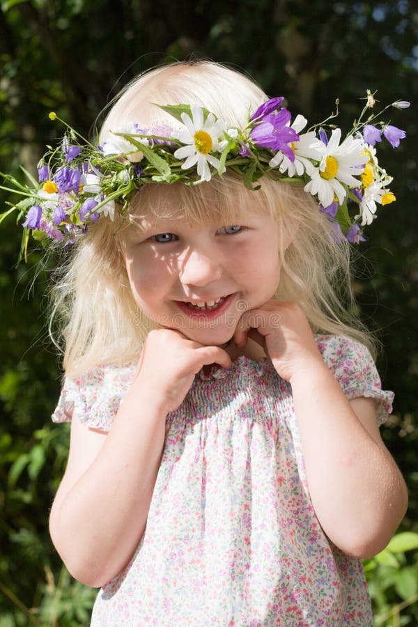 Summer girl stock photo. Image of diadem, garland, girl - 6264634