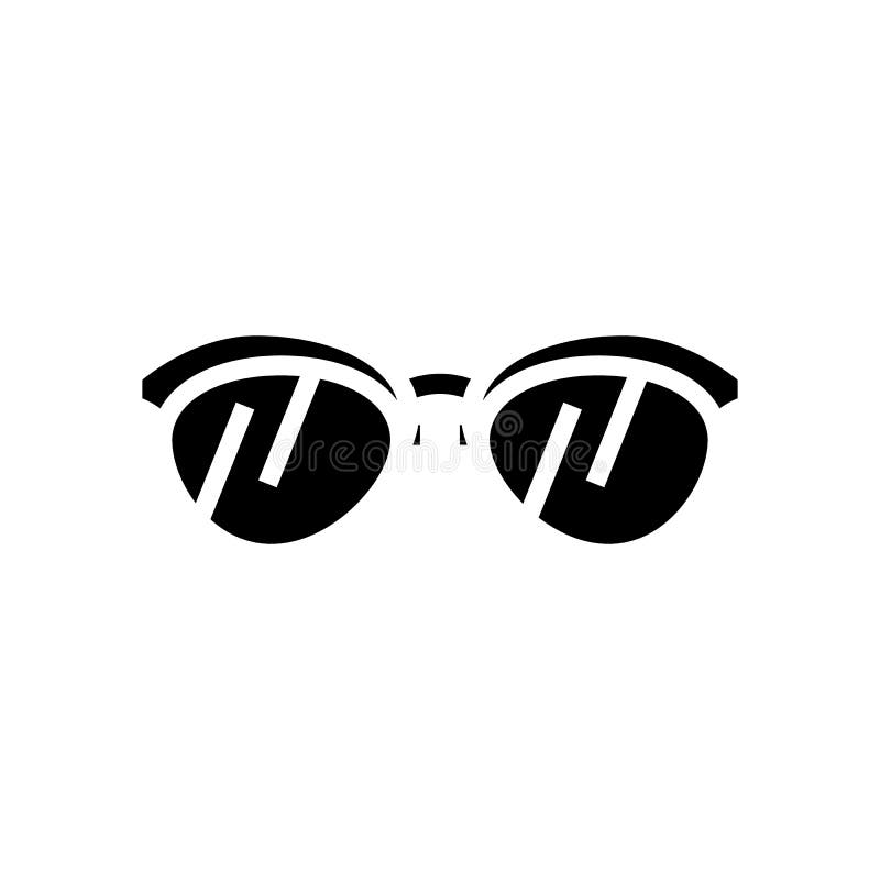 Summer Glasses Frame Glyph Icon Vector Illustration Stock Illustration ...