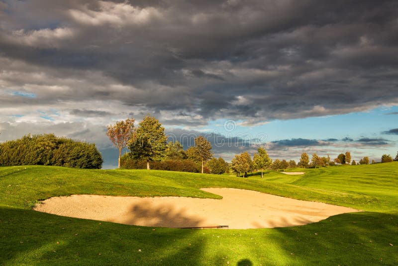 Summer Golf Course after Storm Stock Photo - Image of leisure, luxury ...