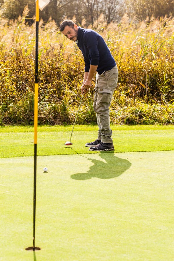 Summer golf stock image. Image of putt, golfer, putting - 52817065