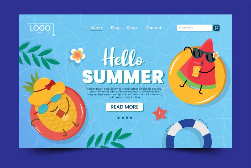 Summer Graphic Template Editable Stock Vector - Illustration of concept ...