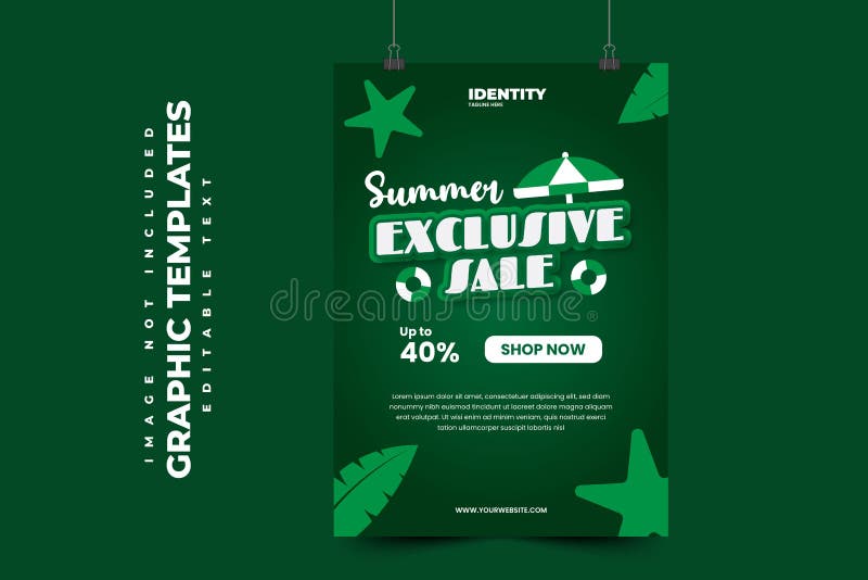 Summer Graphic Template Editable Stock Vector - Illustration of ...