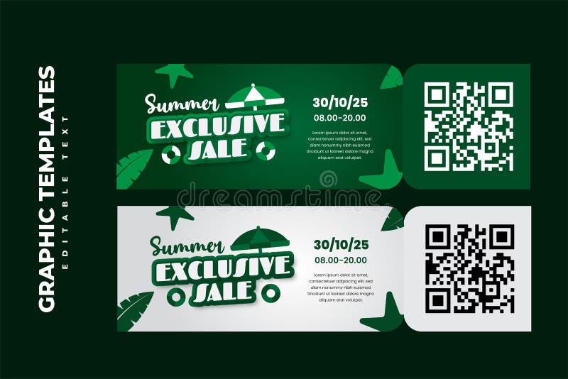 Summer Graphic Template Editable Stock Illustration - Illustration of ...