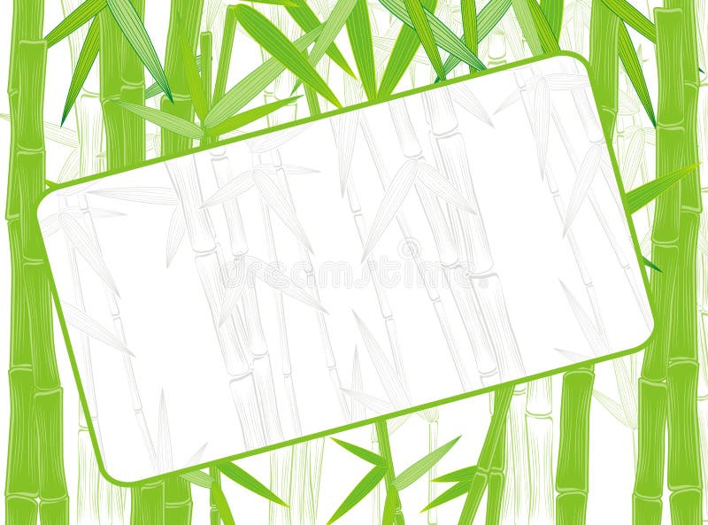 Summer green bamboo border stock vector. Illustration of pattern - 21659776