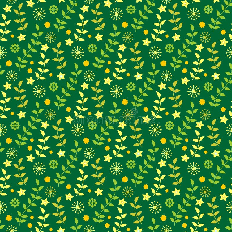 Summer greenery pattern stock vector. Illustration of green - 187831423