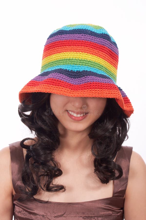 Summer hat stock photo. Image of person, summer, smiling - 5332098