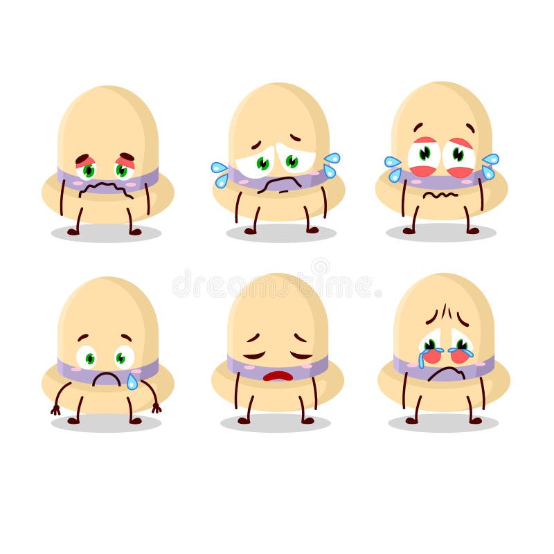 Summer Hat Cartoon Character with Sad Expression Stock Vector ...