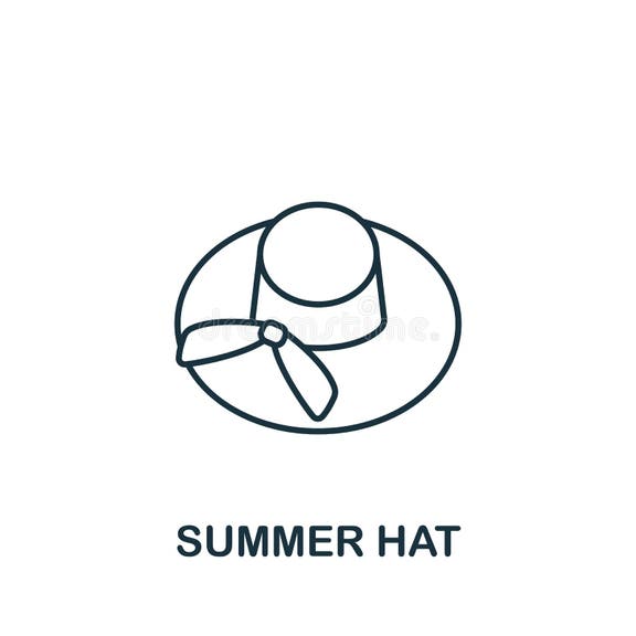 Summer Hat Icon. Line Simple Summer Icon for Templates, Web Design and ...