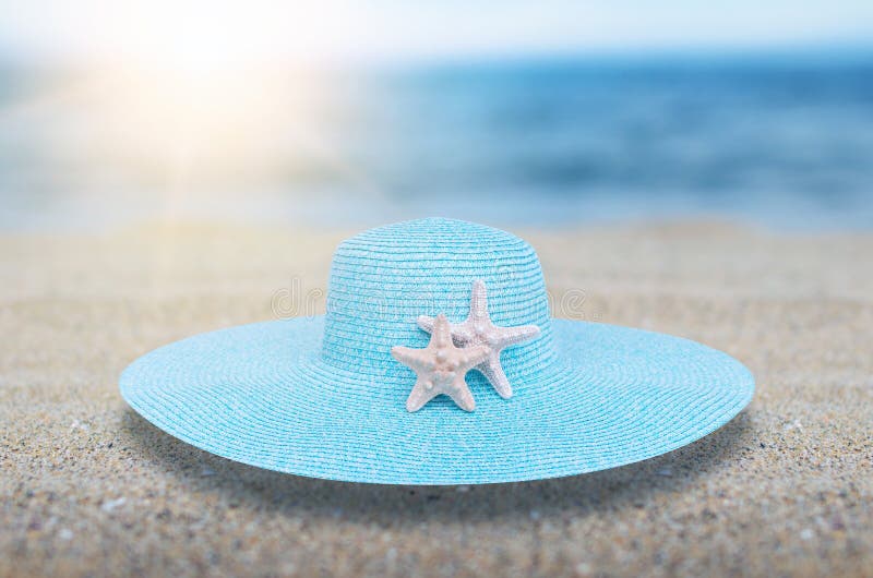 Hat Seashell and Sea Stars on Sea Sand. Stock Image - Image of nature ...