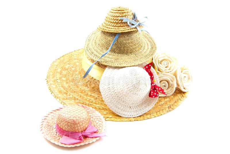 Summer hats stock photo. Image of pink, straw, accessories - 17843202