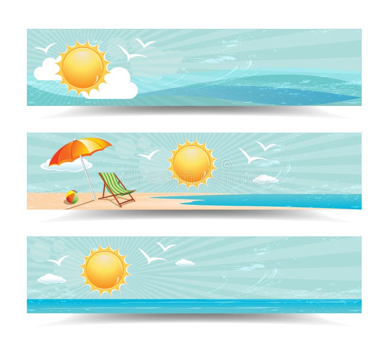 Summer Header Banners stock vector. Illustration of backdrop - 32829029