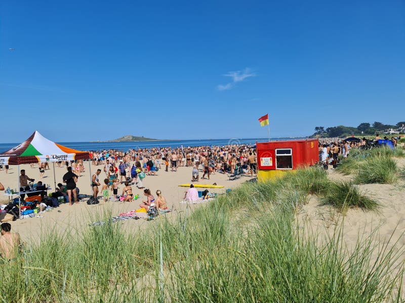 Burrow Beach,Sutton,Ireland, on a Sunny Day of 30 May,2021 Editorial ...