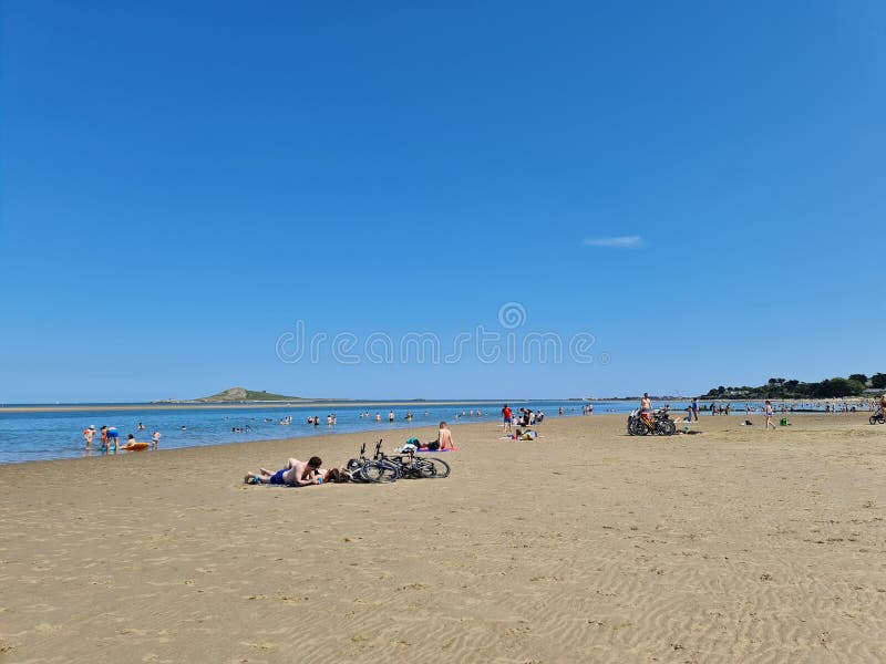 2021 Summer Heatwave in Ireland.Burrow Beach,Dublin 13, Sutton ...
