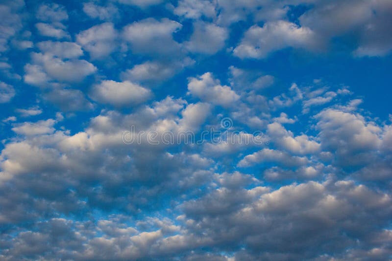 Summer High Blue Sky with White and Gray Clouds Stock Image - Image of ...
