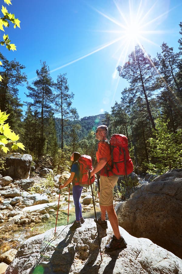 In Summer, You Can Go for a Walk with a Backpack on the Canyon Stock ...