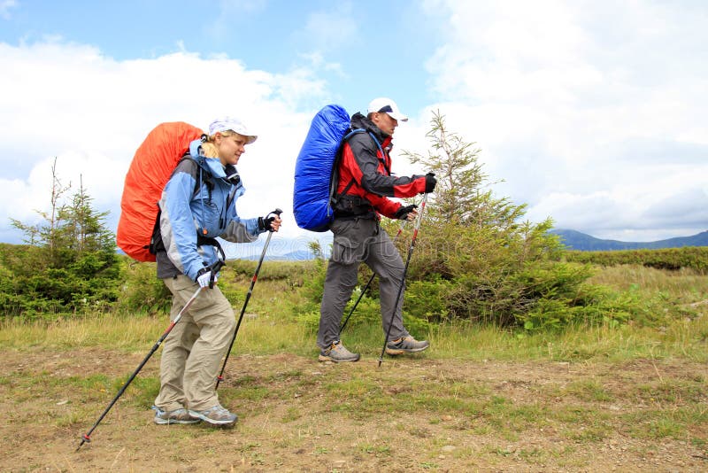 Summer Hiking in the Mountains. Stock Image - Image of relaxing ...