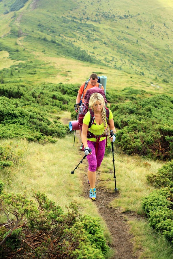 Summer Hiking in the Mountains. Stock Photo - Image of background ...