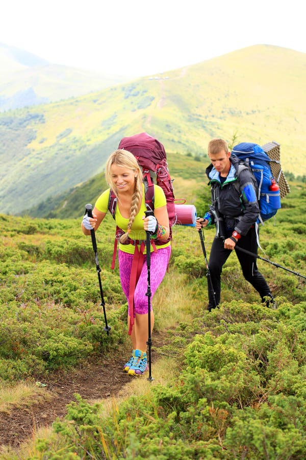 Summer Hiking in the Mountains. Stock Image - Image of nordic ...