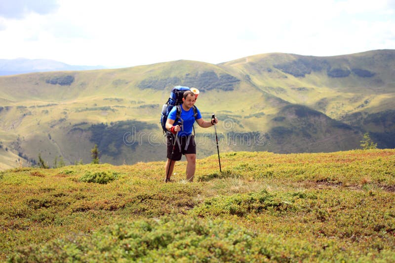 Summer Hiking in the Mountains. Stock Photo - Image of activity ...