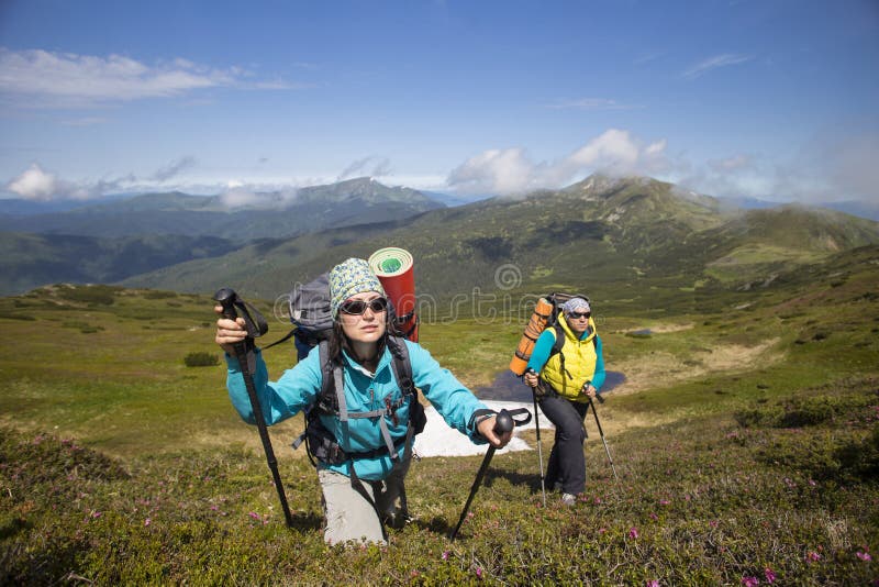 Summer Hiking in the Mountains. Stock Photo - Image of backpacking ...