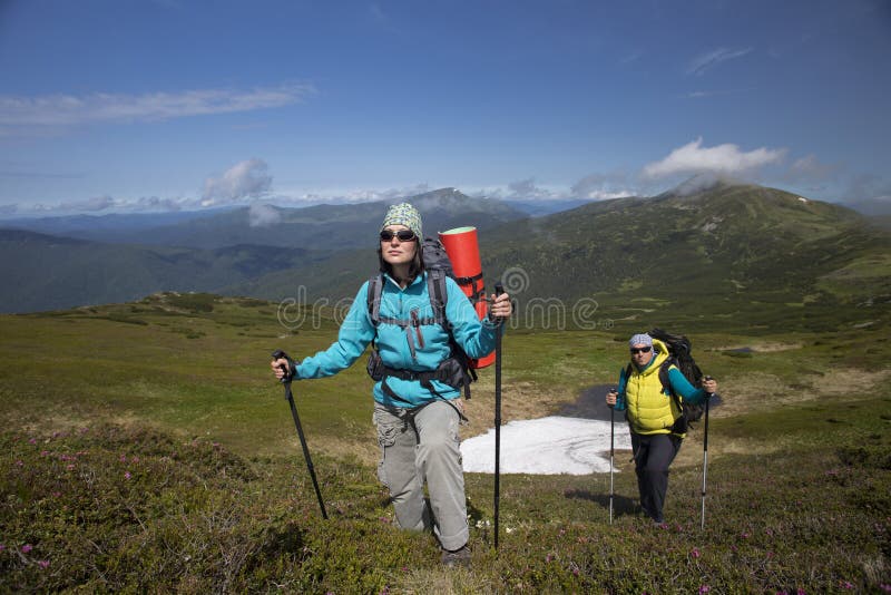 Summer Hiking in the Mountains. Stock Image - Image of morning, canyon ...