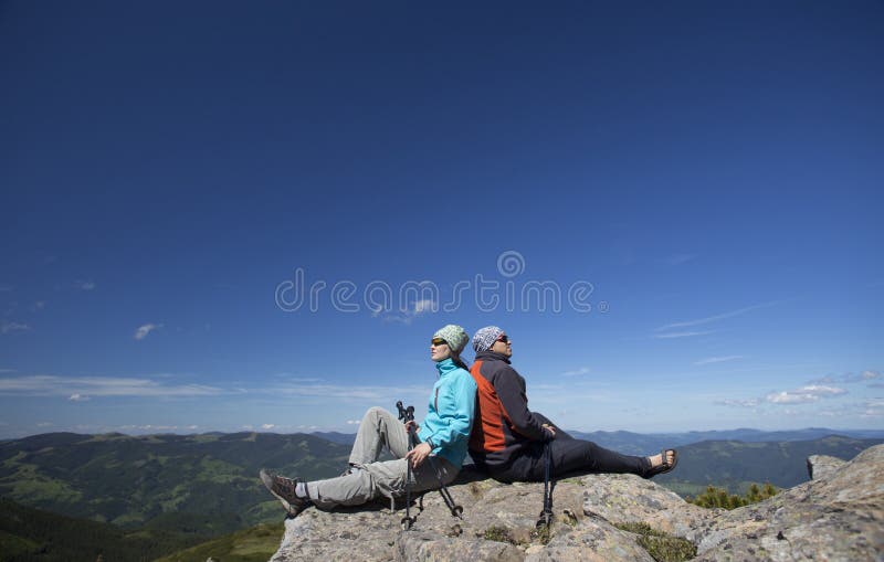 Summer Hiking in the Mountains. Stock Image - Image of gear, backpack ...