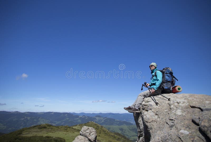 Summer Hiking in the Mountains. Stock Photo - Image of forest, morning ...