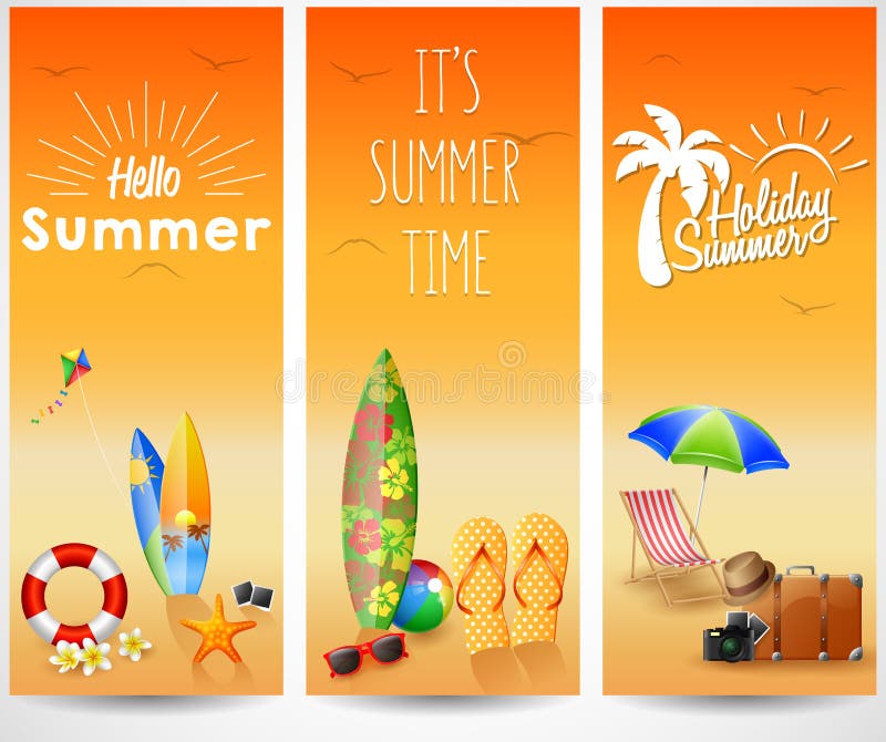 Summer holiday banner stock vector. Illustration of ring - 111534673