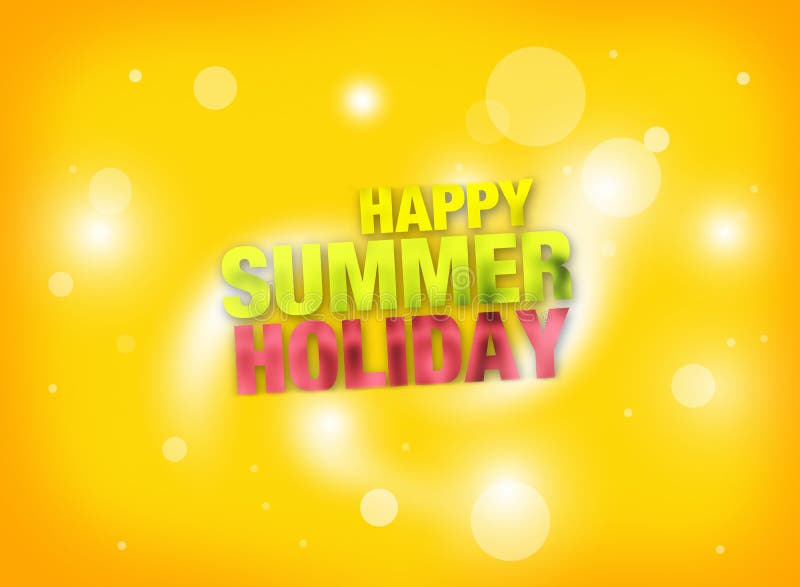 Summer Holiday Font stock illustration. Illustration of glossy - 49965720