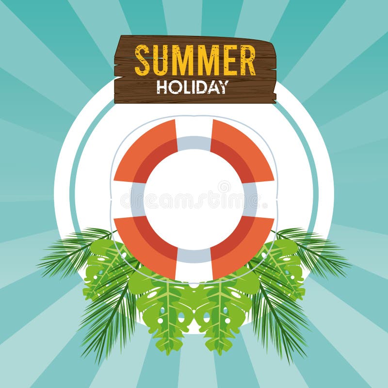 Summer Holiday and Vacations Design Stock Vector - Illustration of sign ...