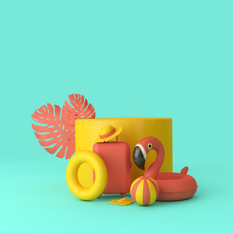 Summer Holiday Podium Stage Background for Product Display. 3D ...