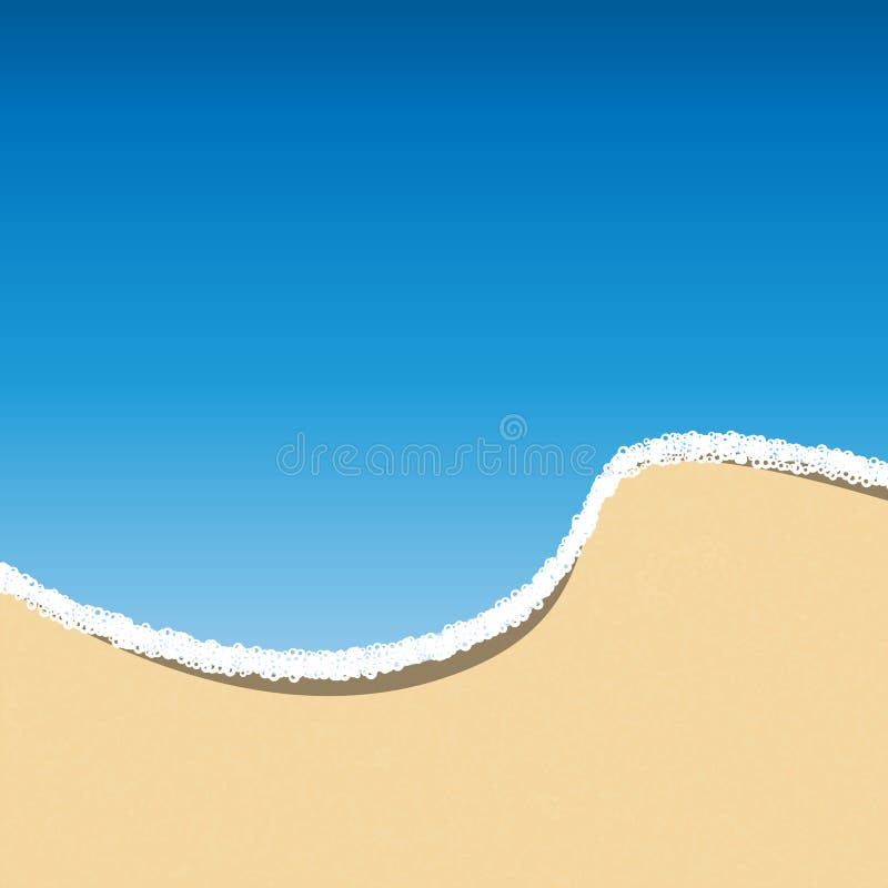 Summer Holidays Card Template. Sea Beach Background Stock Vector ...