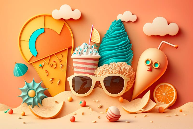 Summer concept stock illustration. Illustration of background - 272168326
