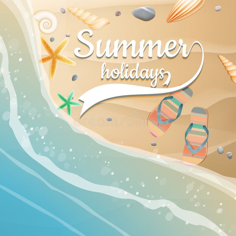 Summer Holidays Template. Plus EPS10 Vector File Stock Vector ...