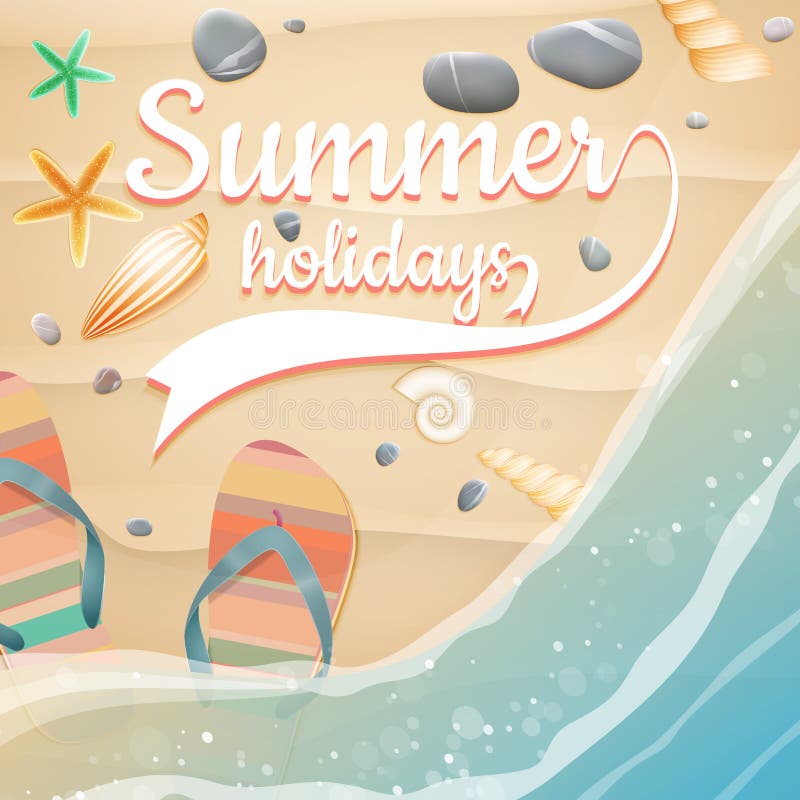 Summer Holidays Template. Plus EPS10 Vector File Stock Vector ...