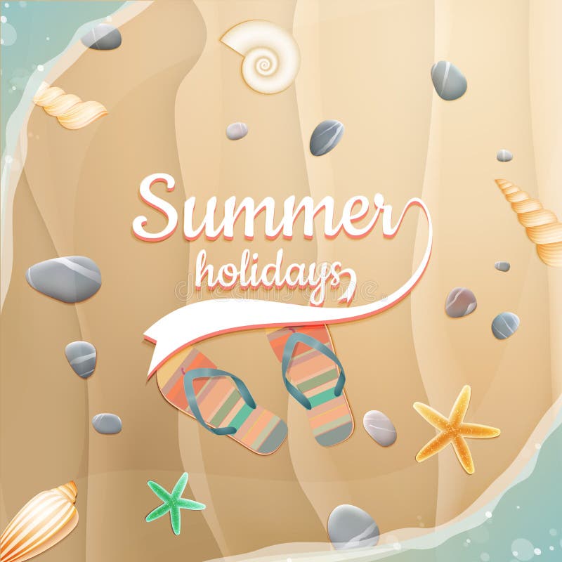 Summer Holidays Template. Plus EPS10 Vector File Stock Vector ...