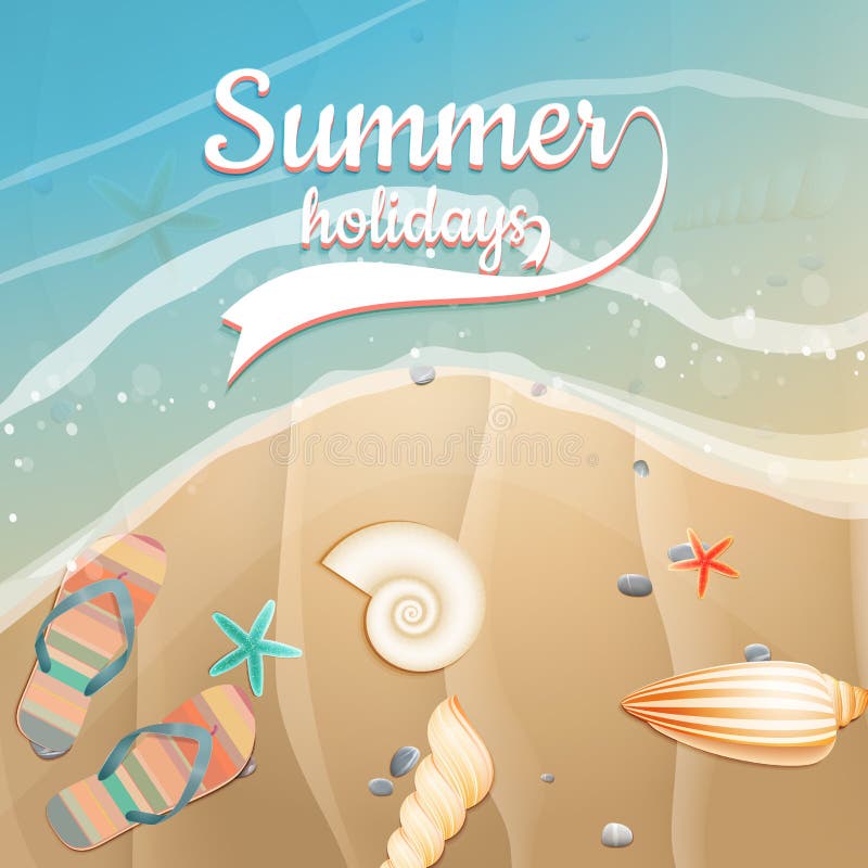 Summer Holidays Template. Plus EPS10 Vector File Stock Illustration ...