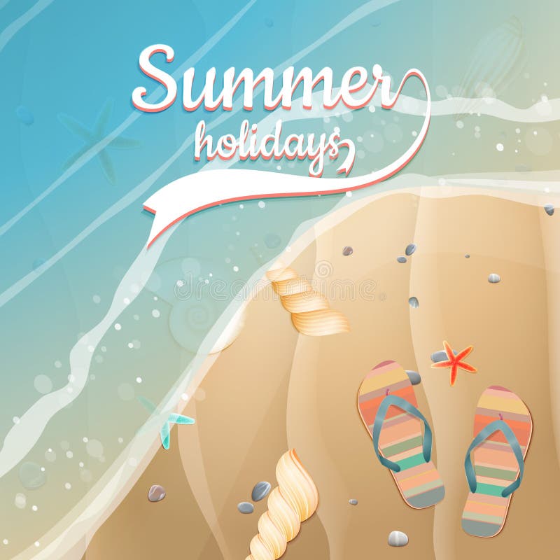 Summer Holidays Template. Plus EPS10 Vector File Stock Illustration ...