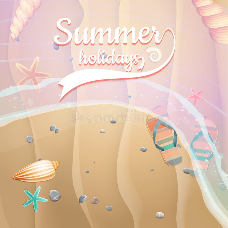 Summer Holidays Template. Plus EPS10 Vector File Stock Illustration ...