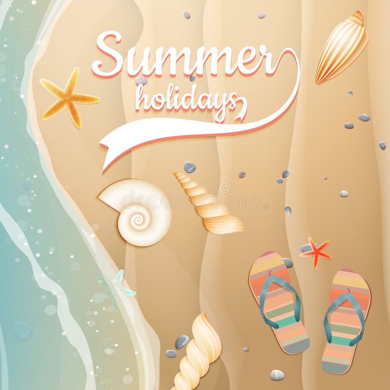 Summer Holidays Template. Plus EPS10 Vector File Stock Vector ...