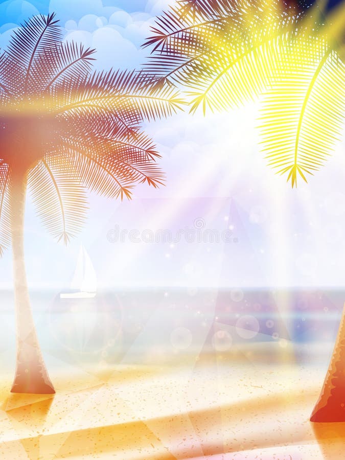 Summer Hot Holidays Poster Template. Stock Vector - Illustration of ...