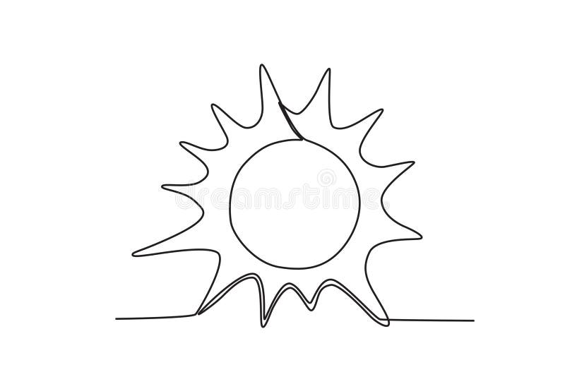 Sun One Line Drawing Stock Illustrations – 1,718 Sun One Line Drawing ...