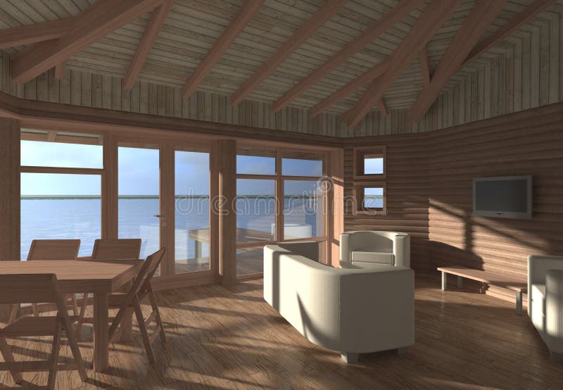 Summer house stock image. Image of couch, landing, outside - 9892225