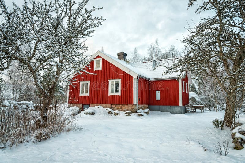 Swedish winter landscape stock photo. Image of white - 57761310