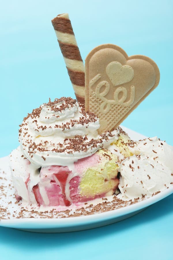 Summer ice cream stock photo. Image of lunch, berry, garnish - 5425406