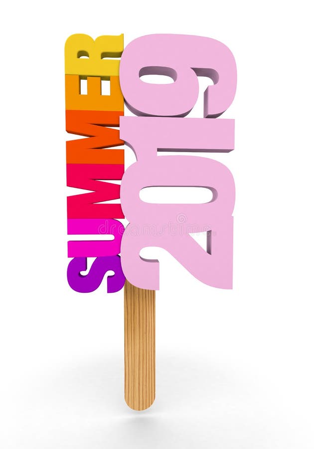 Summer 2019 Hand Written Calligraphy Text Ornate Green Leaf Stock ...